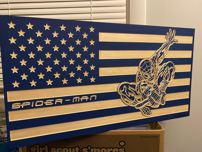 Spider Man Spider Man Flag American Flag Gifts - Etsy