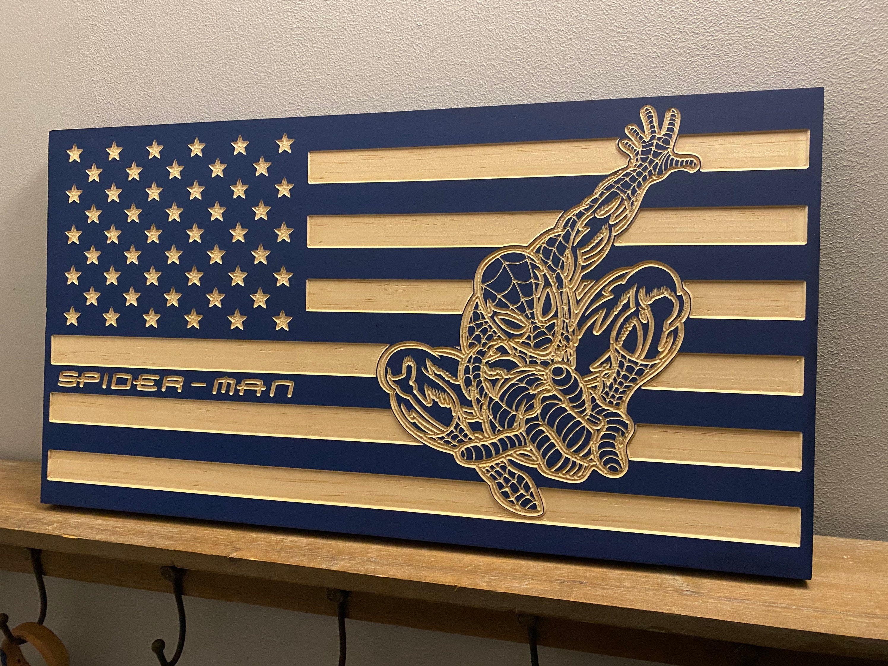 Spider Man Spider Man Flag American Flag Gifts - Etsy