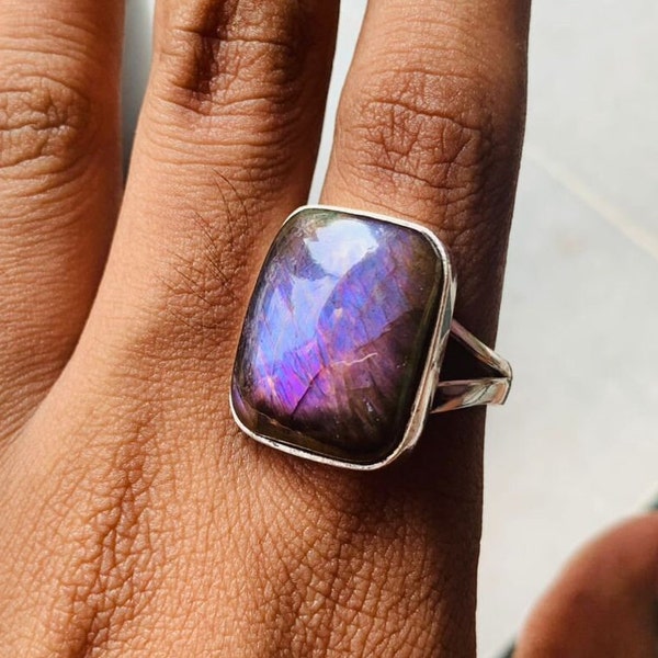 Labradorite Ring - Etsy