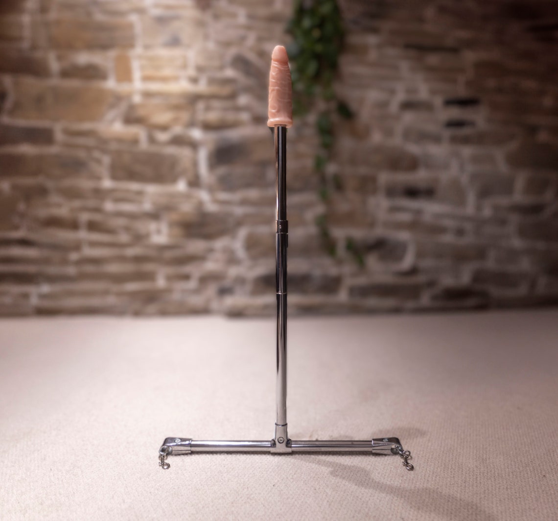One Bar Prison Spreader Bar With Height Adjustable Dildo BDSM Bondage ...
