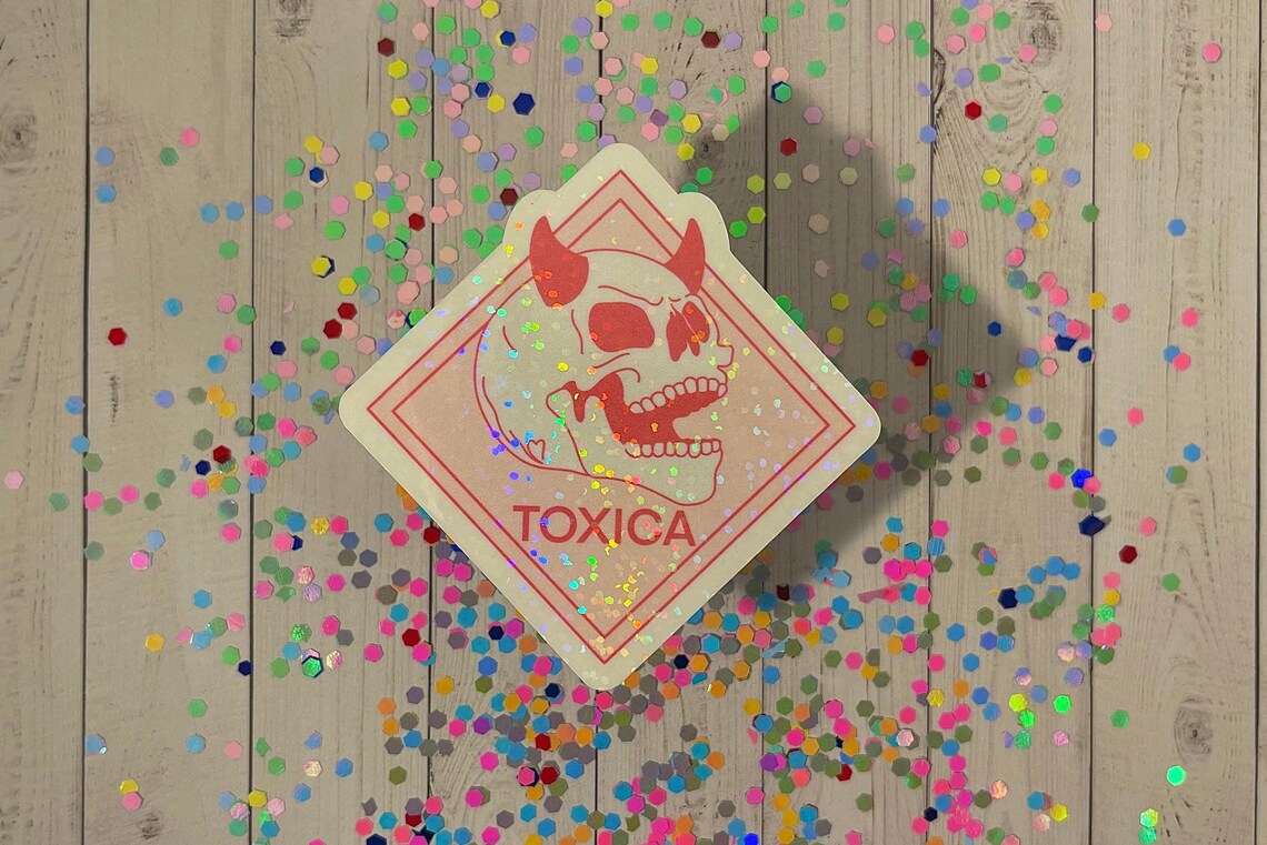 Toxica Sticker // Toxica Calcomania - Etsy