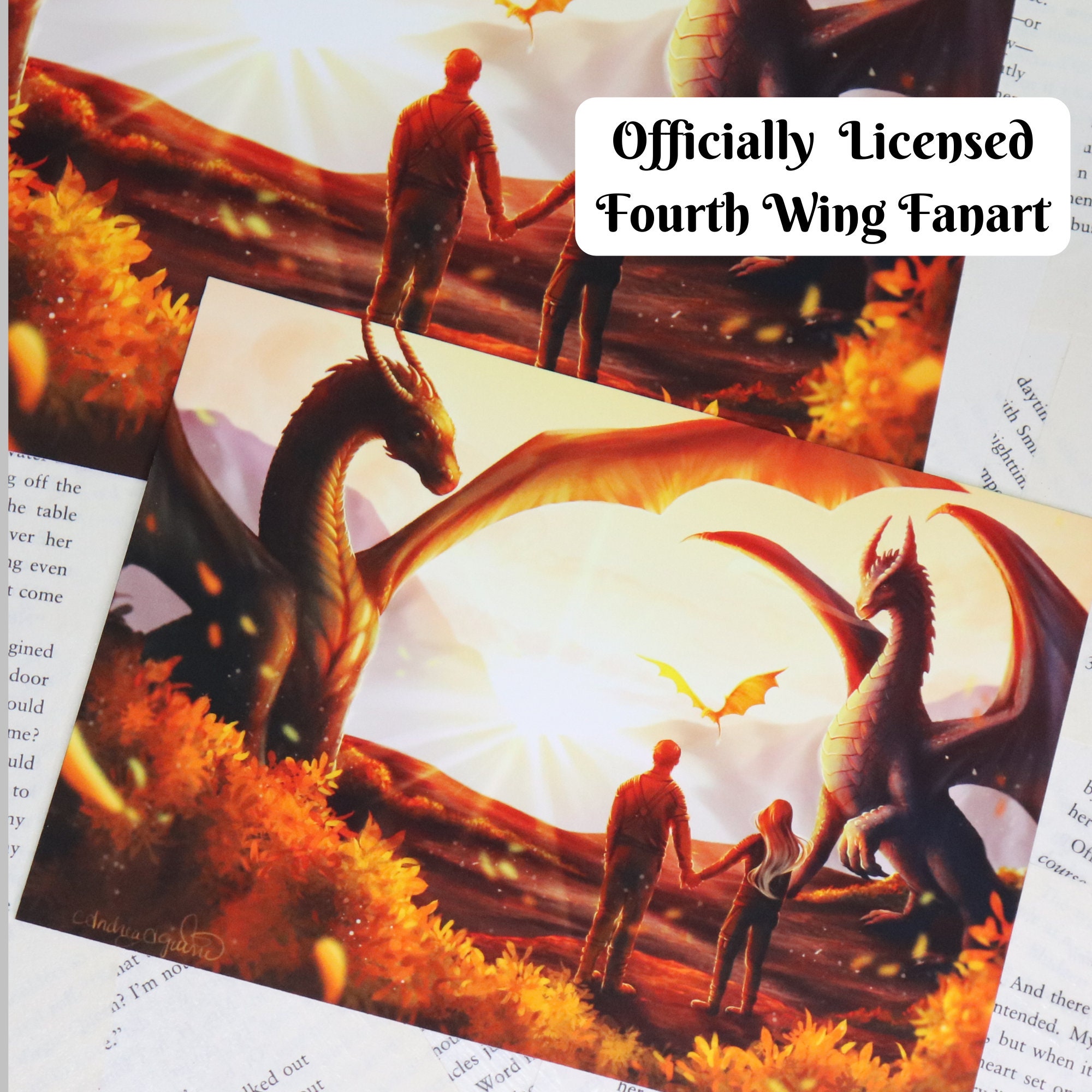 Fourth Wing Book Fanart Fantasy Book Lover Gift for Her Best - Etsy