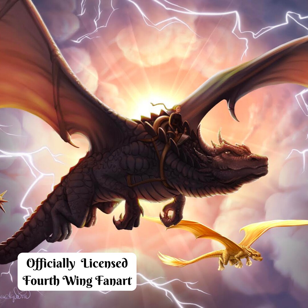 Fourth Wing Book Fanart Fantasy Book Lover Gift for Her Best Friend ...