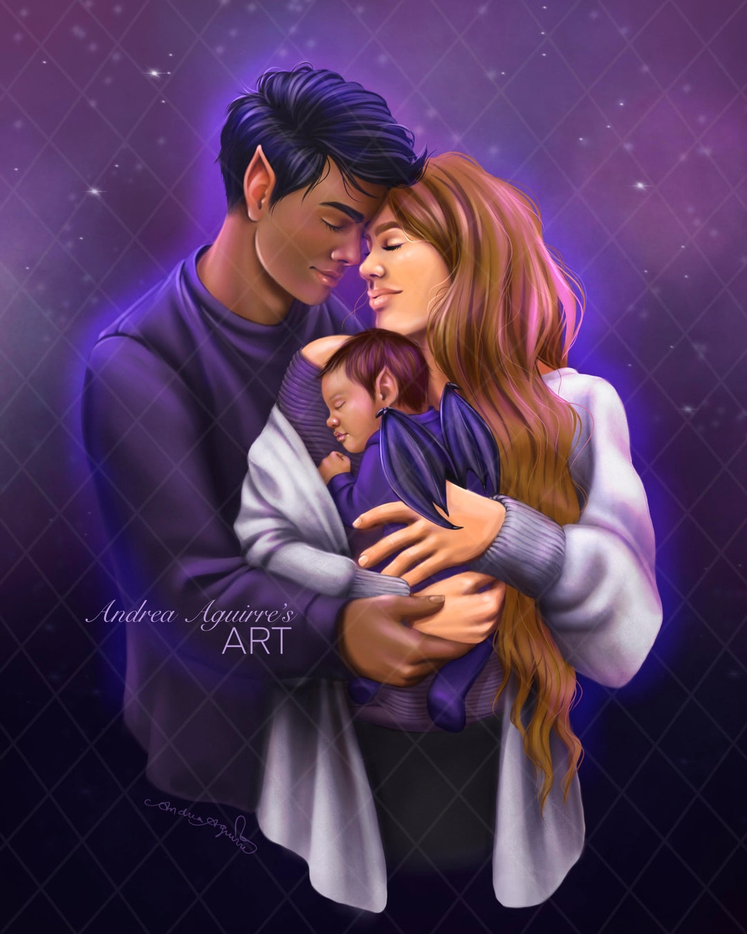Night Court Fanar Print, Rhysand and Feyre Fanart, Nyx, Curse Breaker, ACOTAR, Officially ...