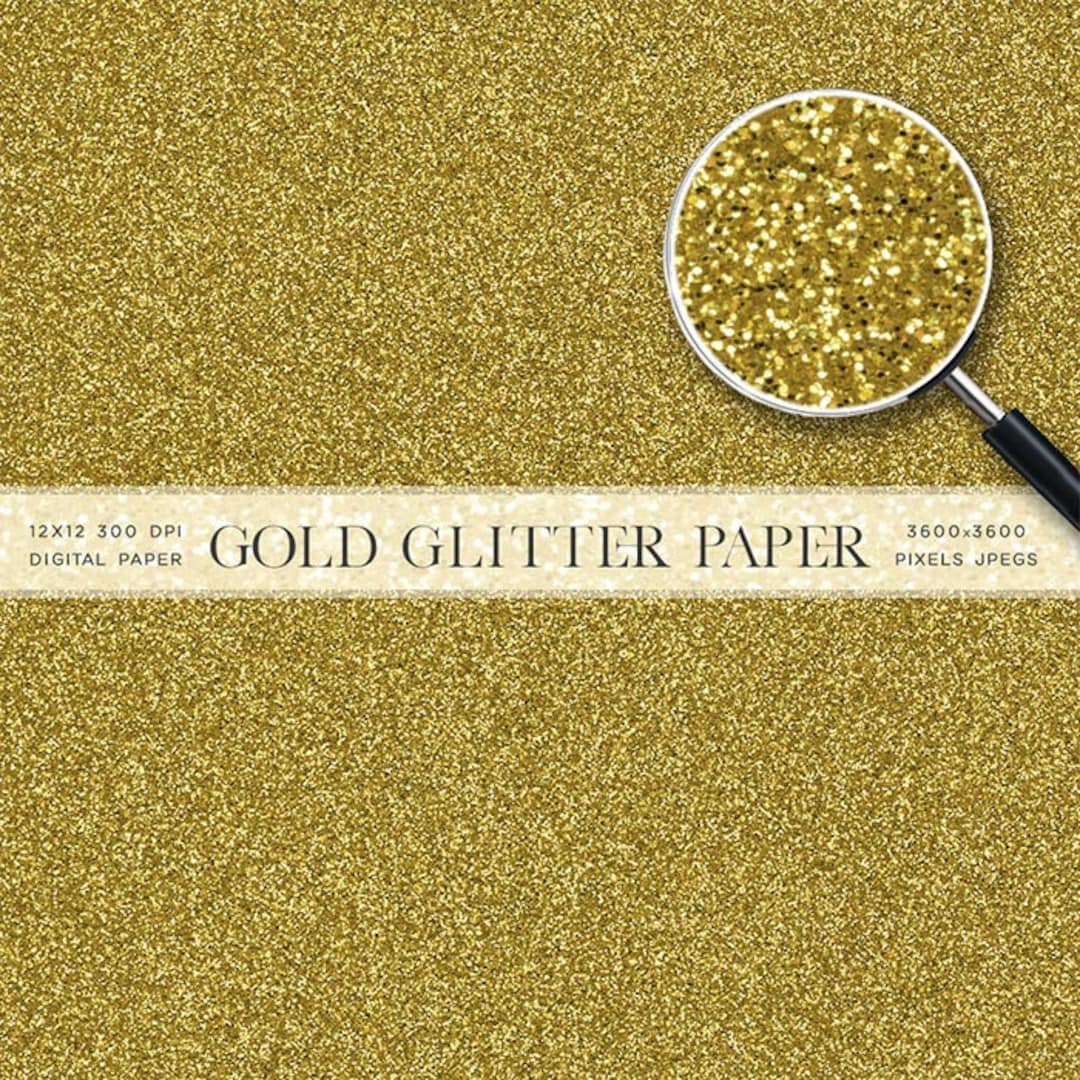 Gold Glitter Digital Paper for Text, Objects, Backgrounds - Instant ...