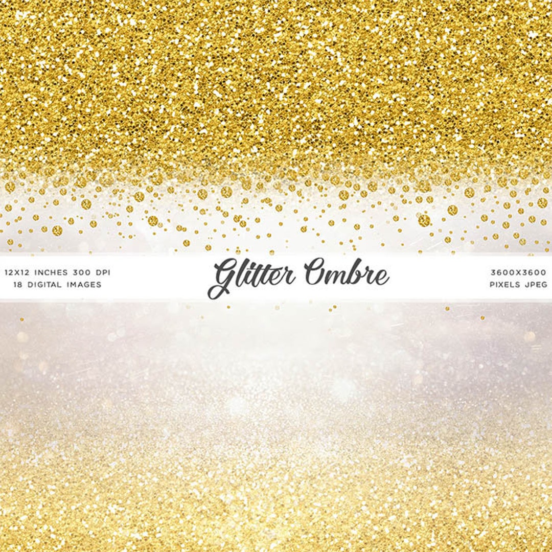 Glitter Ombre Digital Paper Clip Art - Instant Download Digital Clipart ...