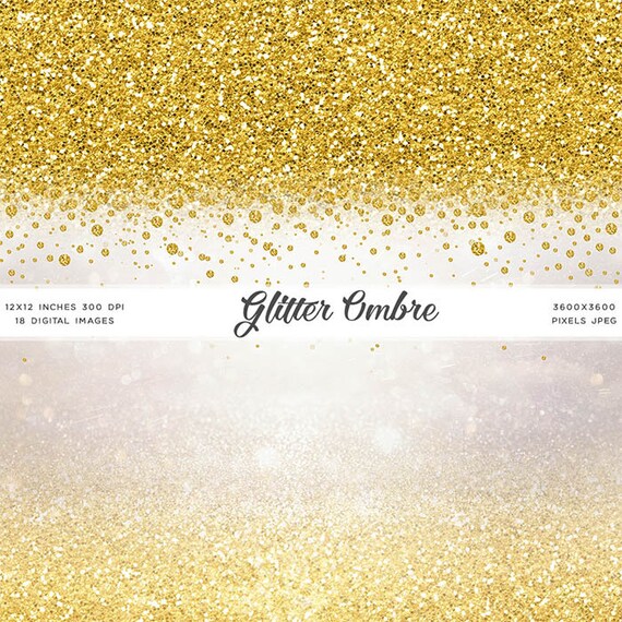 Glitter Ombre Digital Paper Clip Art Instant Download - Etsy
