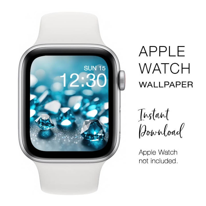 Apple Watch WALLPAPER - Blue Diamonds Glitter Sparkly Diamond Gemstone ...
