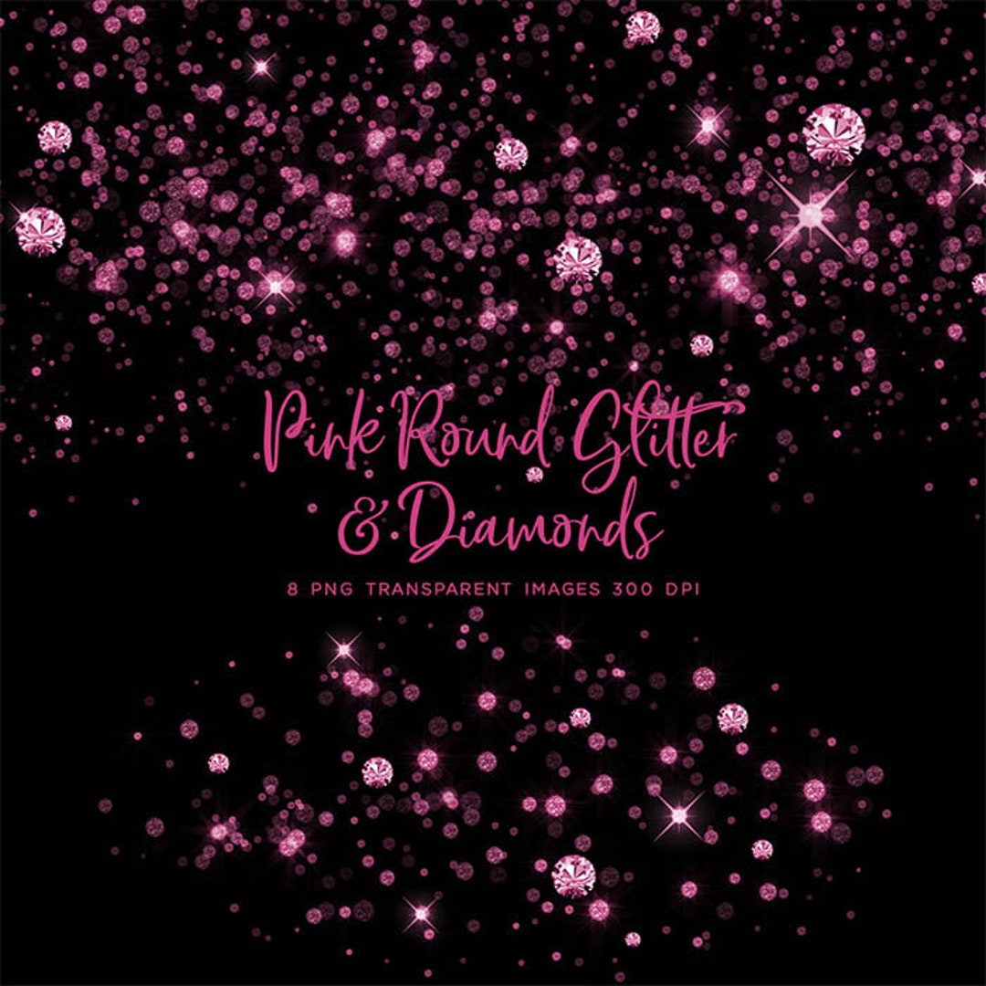 Pink Round Glitter Dust & Diamonds 01 - Sparkly 8 PNG Transparent ...