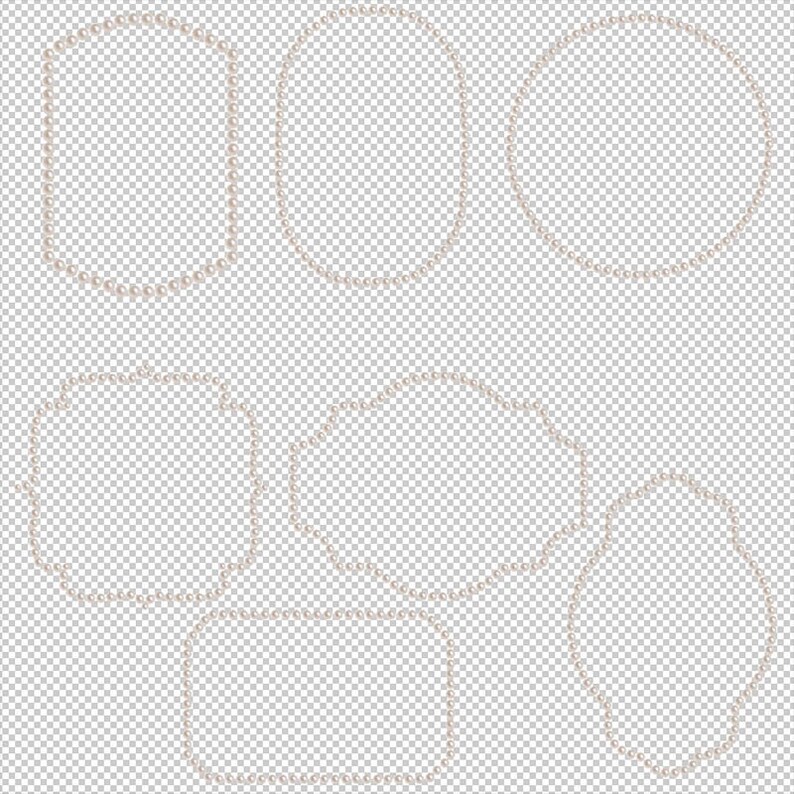 Pearls Frames 1 Pearl Clip Art Luxury Pearls Wedding - Etsy