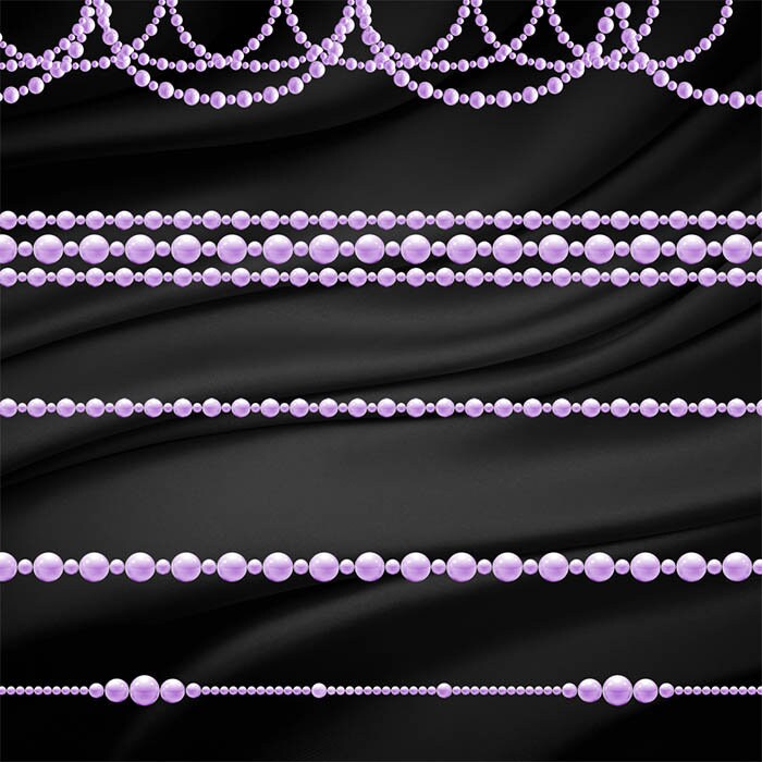 Luxury Diamonds & Pearls Borders Purple Clip Art Gemstone - 25 PNG ...