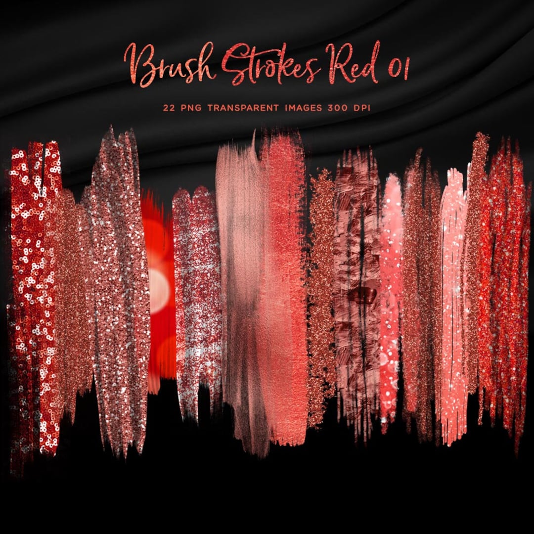 Brush Strokes Red 01 - Red Glitter Lights Bokeh Sequins Textures - 22 ...