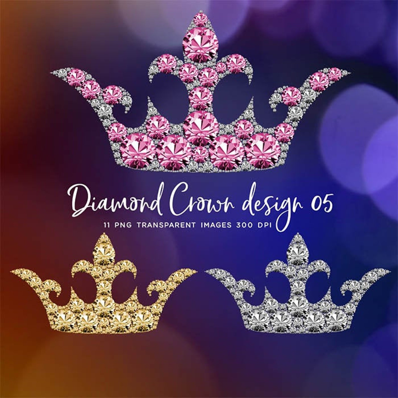 Diamond Crown Design 05 11 PNG Transparent Images High | Etsy