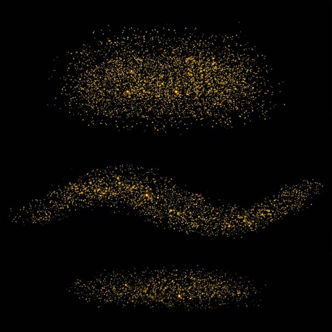 Gold Dust 01 - 6 PNG Transparent Overlays High Resolution - Instant ...