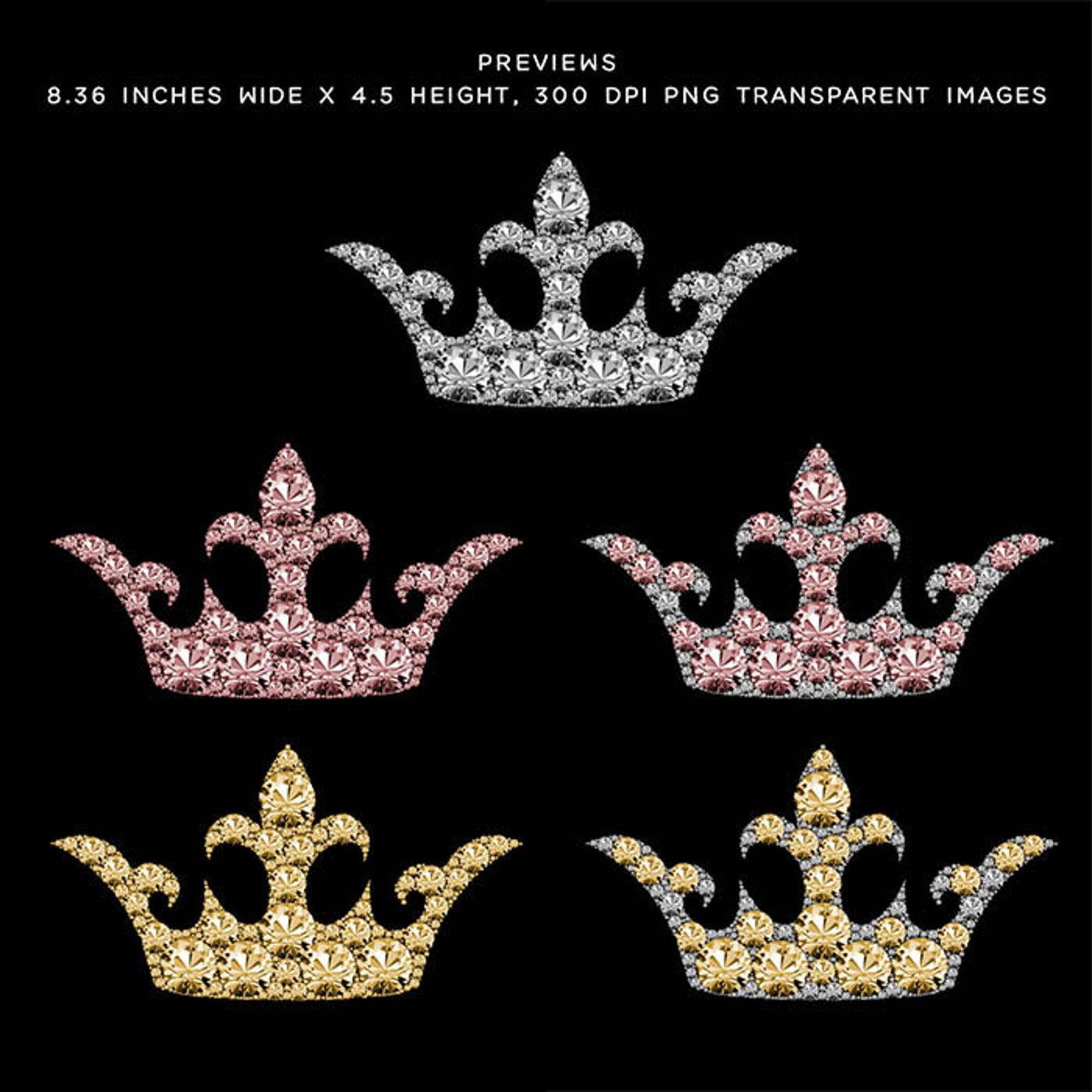 Diamond Crown Design 05 11 PNG Transparent Images High - Etsy