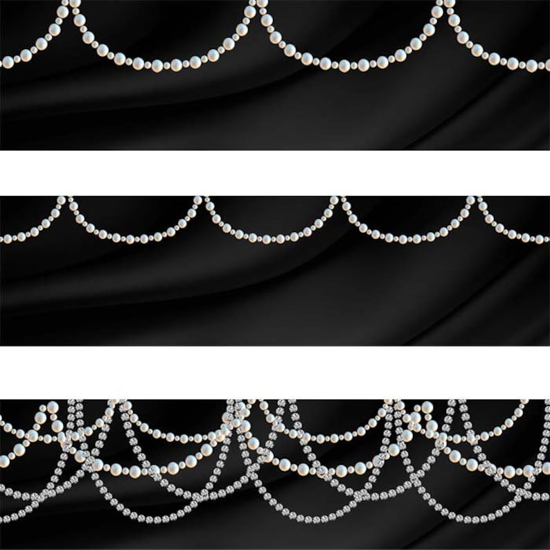 Luxury Diamonds & Pearls Borders Clip Art Gemstone - 25 PNG Transparent ...