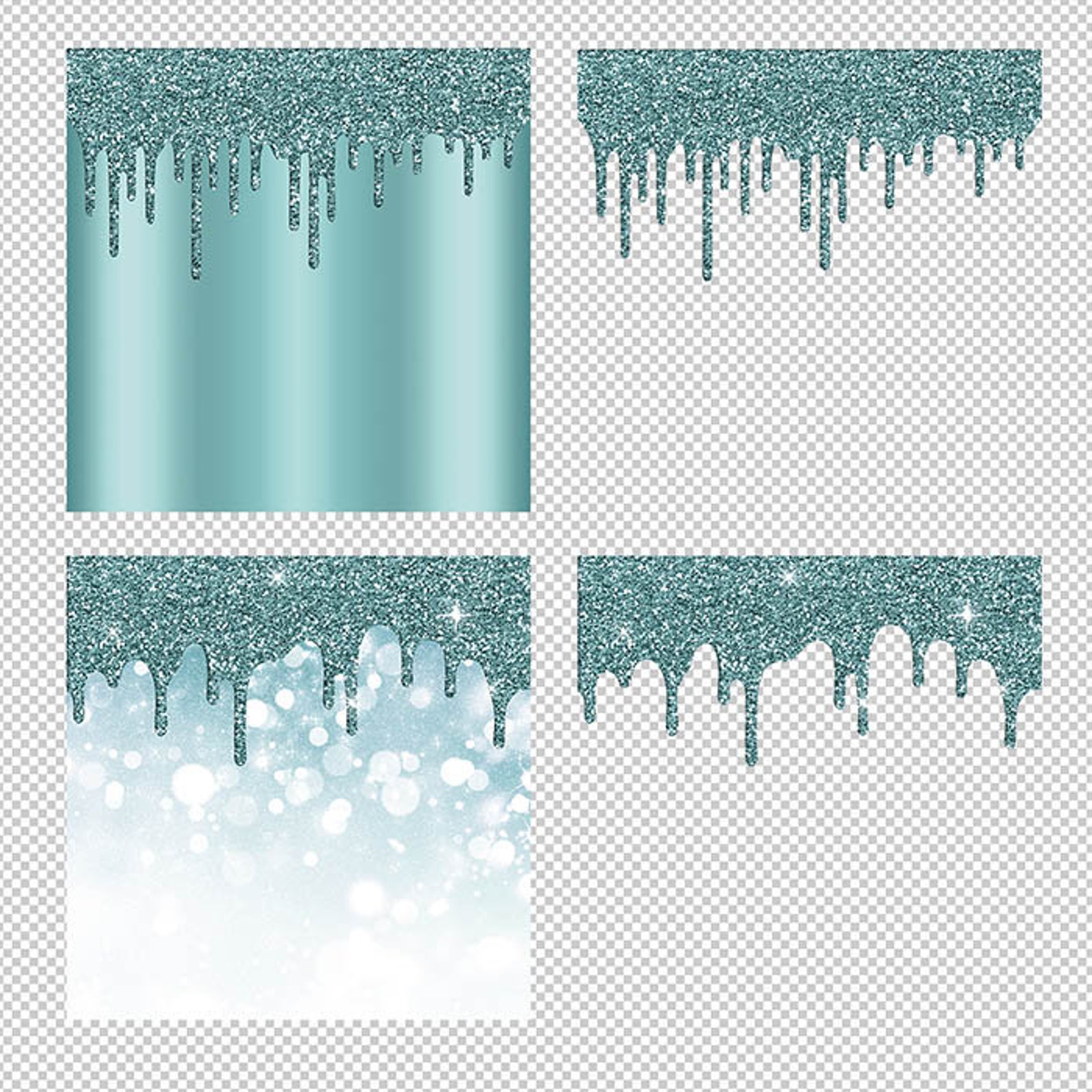 Dusty Blue and Glitter Drips Backgrounds & PNG Transparent - Etsy