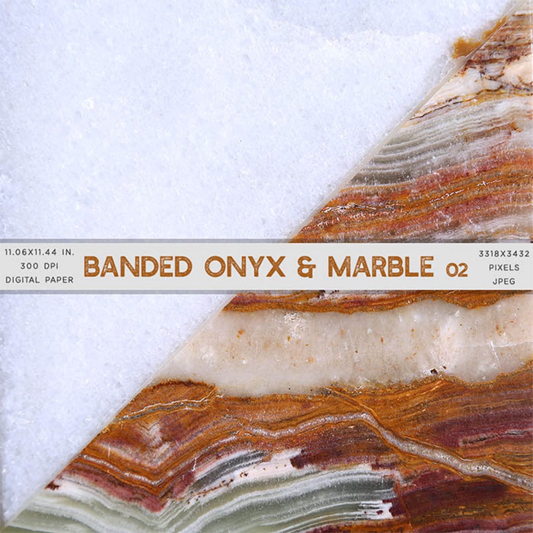 Banded Onyx and Marble 02 Photograph Rust & White Colors Texture ...