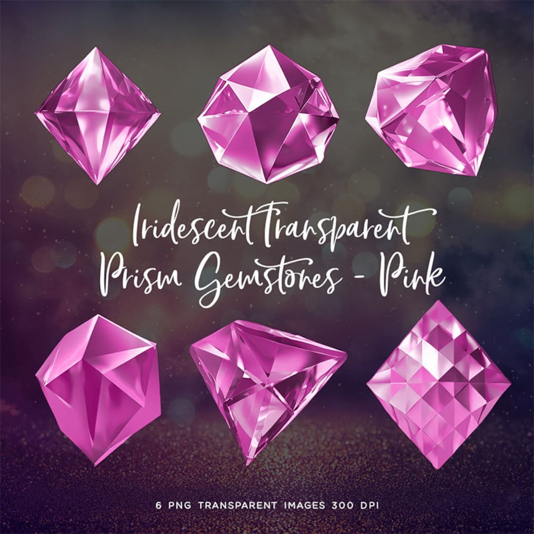 Transparent Prism Gemstones Bright PINK Diamonds Clip Art Sparkly Bling ...
