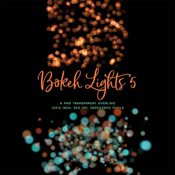 Bokeh Lights 05 Overlays Clip Art 8 PNG Transparent Overlays | Etsy