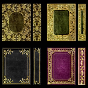 Ornate Book Covers With Gold Designs With Spine Vol 1 - 28 High ...