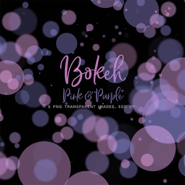 Purple Bokeh - Etsy