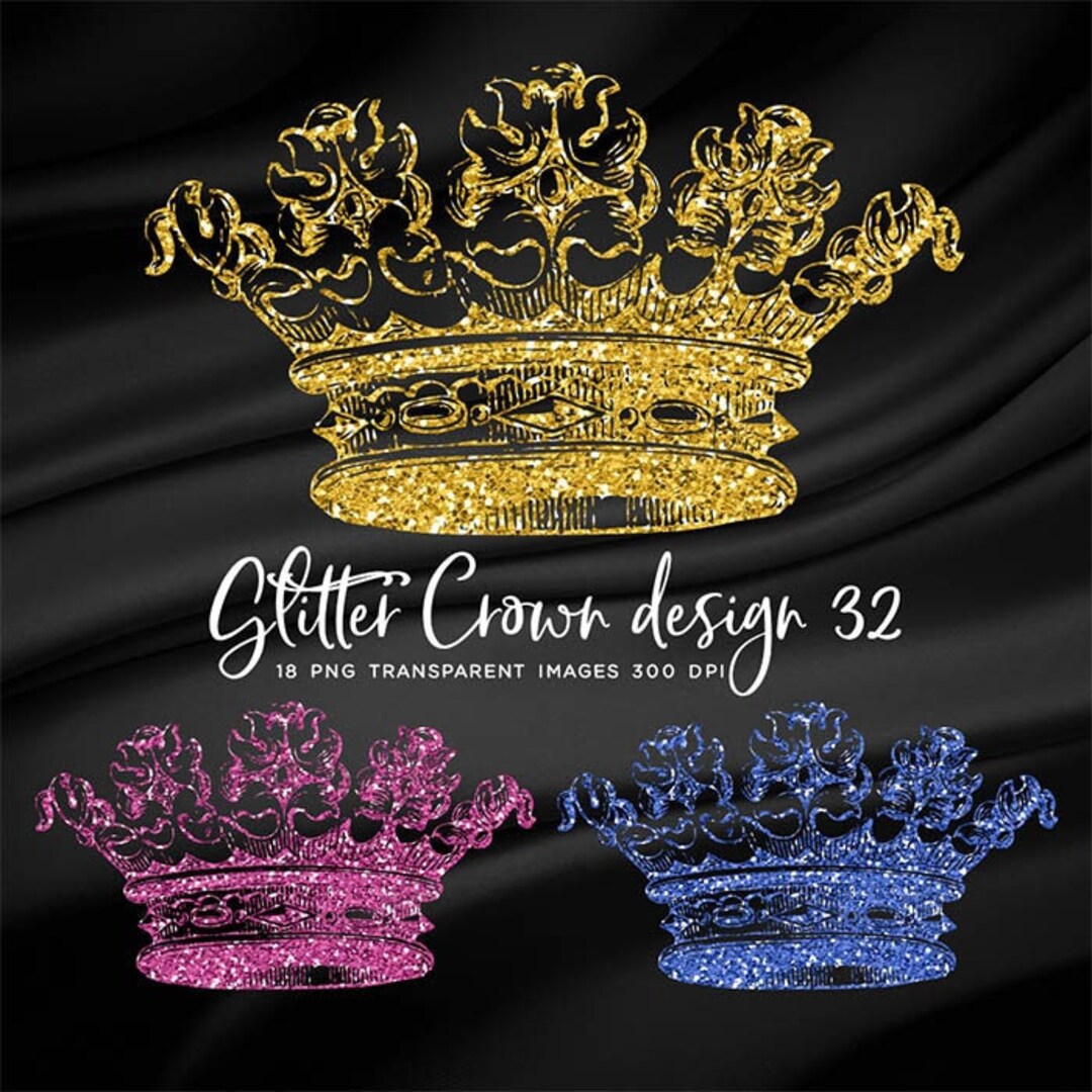 Glitter Crown 32 - 18 Different Colors PNG Transparent Images High ...