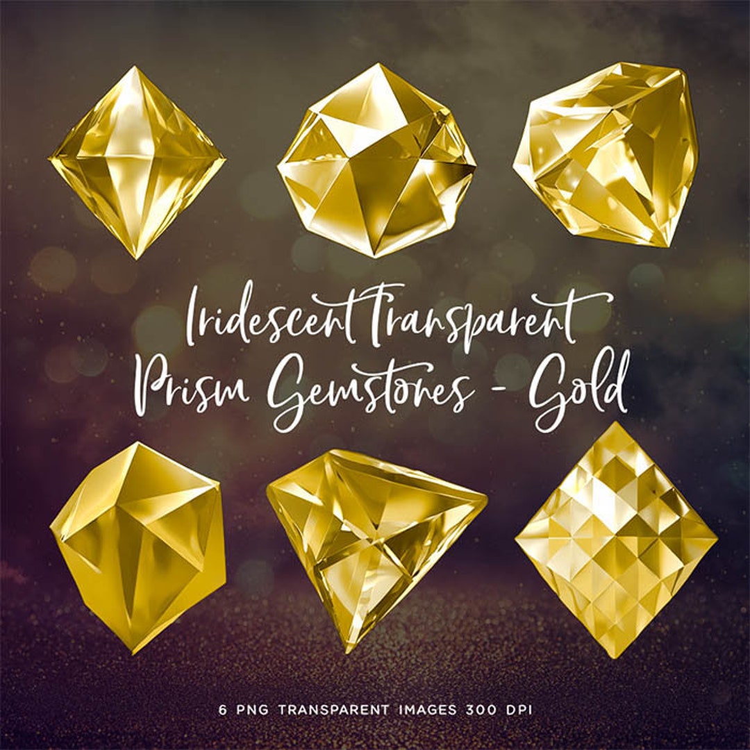 Transparent Prism Gemstones GOLD Diamonds Clip Art Sparkly Bling ...