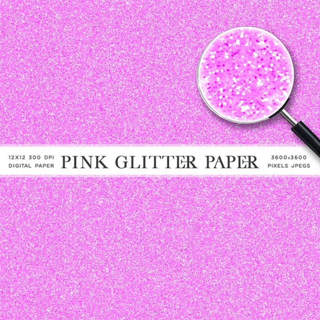 Pink Glitter Digital Paper for Text, Objects, Backgrounds - Instant ...
