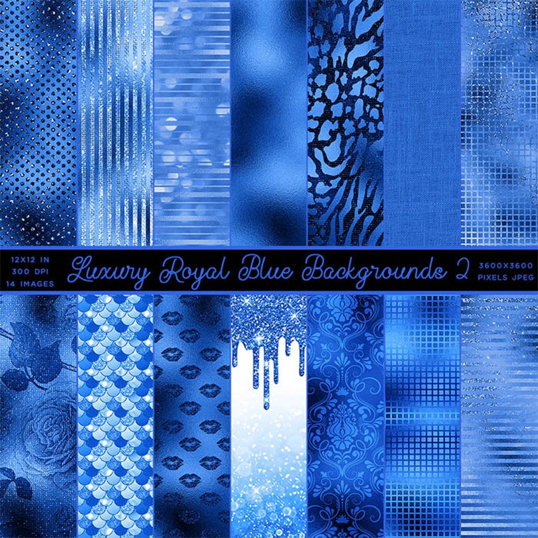 Luxury Royal Blue Backgrounds Vol2 Glitter Foil Texture Digital Paper ...