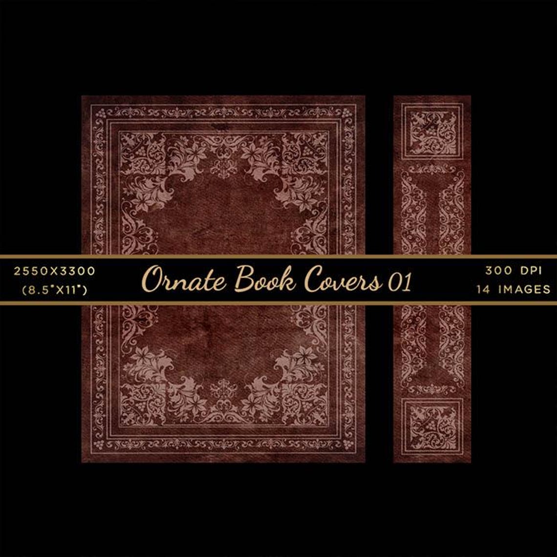 Ornate Book Covers With Designs With Spine Vol 1 Variation - 28 High ...