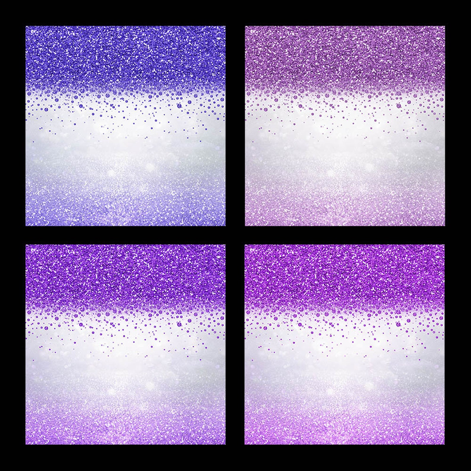 Glitter Ombre Digital Paper Clip Art Instant Download - Etsy