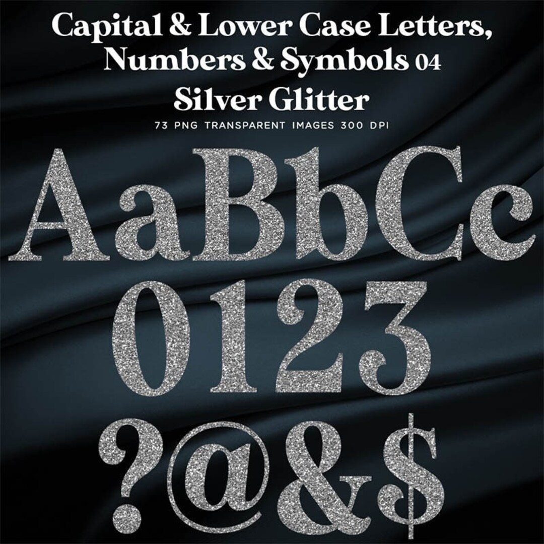Capital and Lower Case Letters Alphabet, Numbers & Symbols 04 - These ...