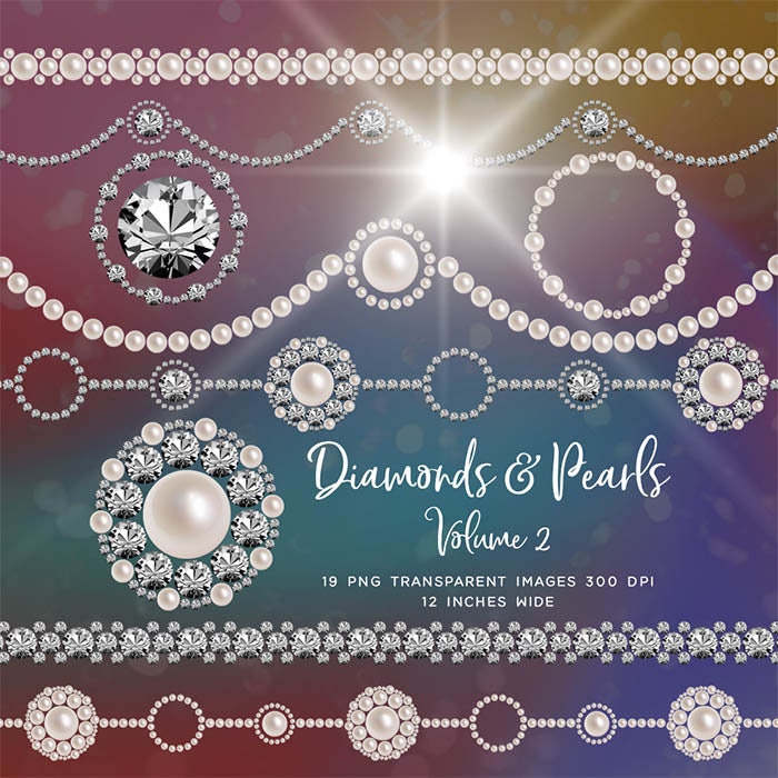 Luxury Diamonds & Pearls Volume2 Clip Art Gemstone 19 PNG - Etsy