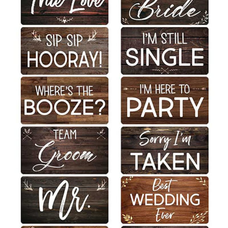Bride and Groom Photo Props - Etsy