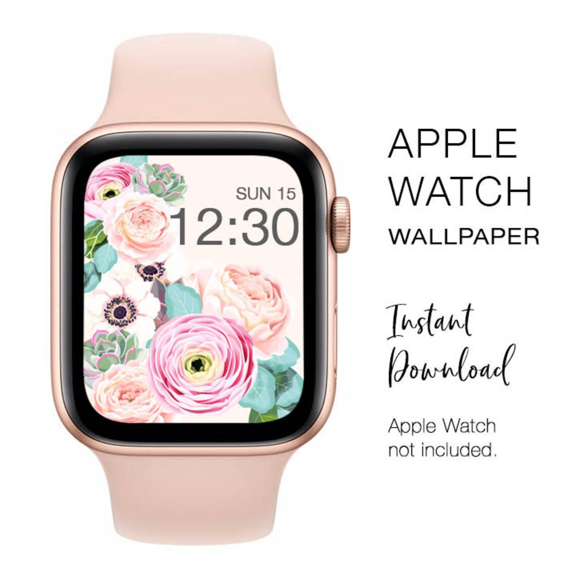Apple Watch WALLPAPER Colorful Flowers 01 Instant Download | Etsy