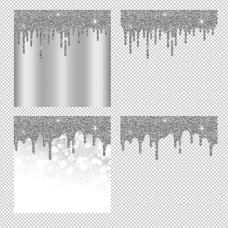 Silver and Glitter Drips - Backgrounds & PNG Transparent Images High ...