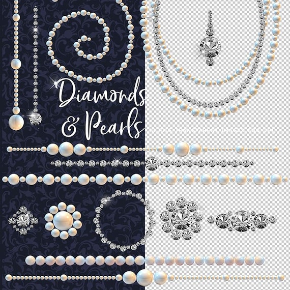 16 PNG Transparent Images High Resolution Luxury Diamonds & Pearls Rose ...