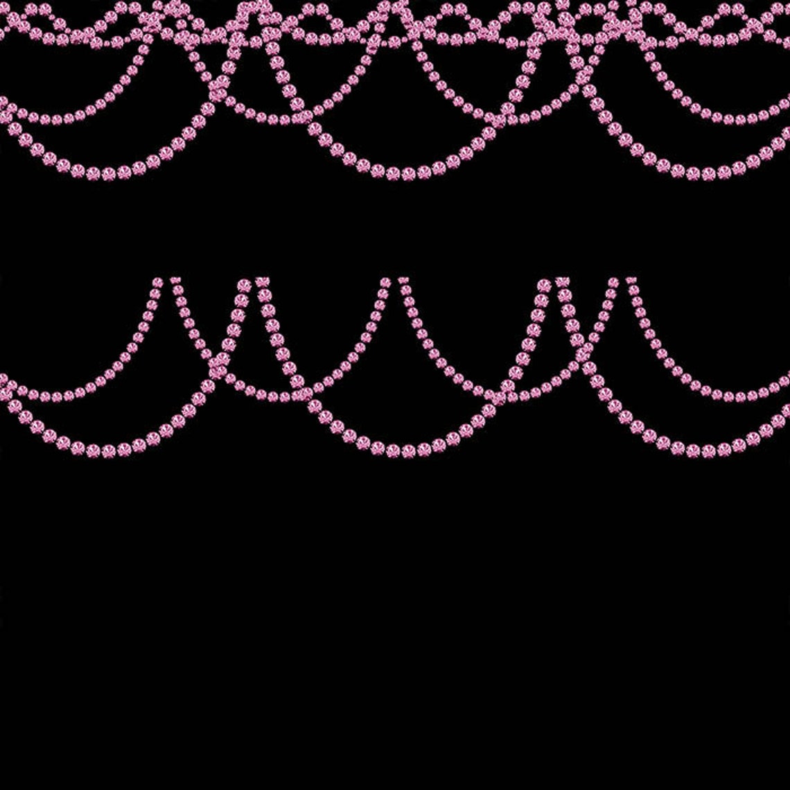 Luxury Diamonds & Pearls Borders Pink Clip Art Gemstone 25 - Etsy