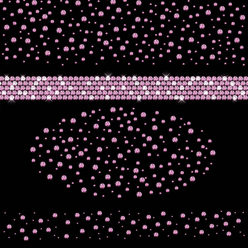 Diamonds Confetti & Borders Pink - Clip Art Gemstone - 13 PNG ...