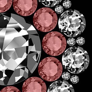 Luxury White & Rose Gold Diamonds Clip Art Sparkly Bling Gemstone 19 ...