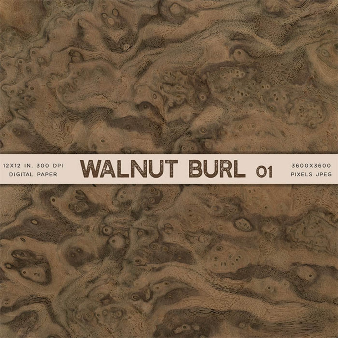 Walnut Burl 01 Wood - From Real Natural Wood Digital Paper for Text ...