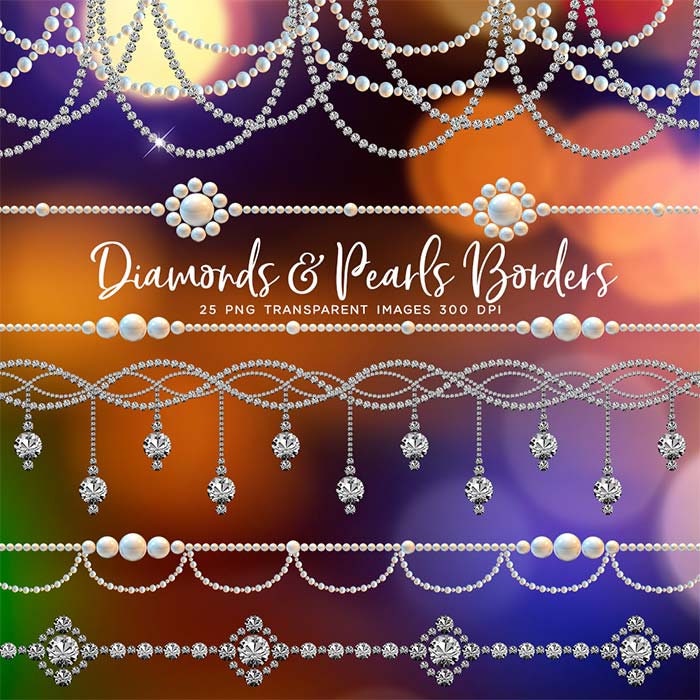 Strand Of Pearls Border