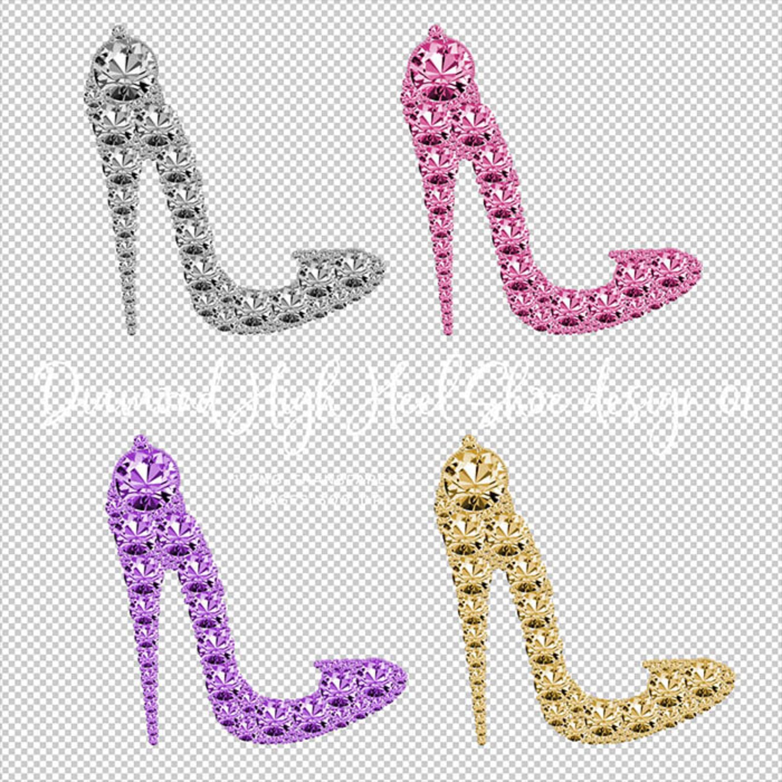 Diamond High Heel Shoe Design 01 11 PNG Transparent Images - Etsy