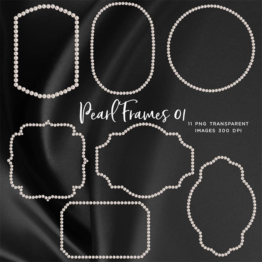 Pearls Frames 1 Pearl Clip Art Luxury Pearls Wedding Invitation - 11 ...
