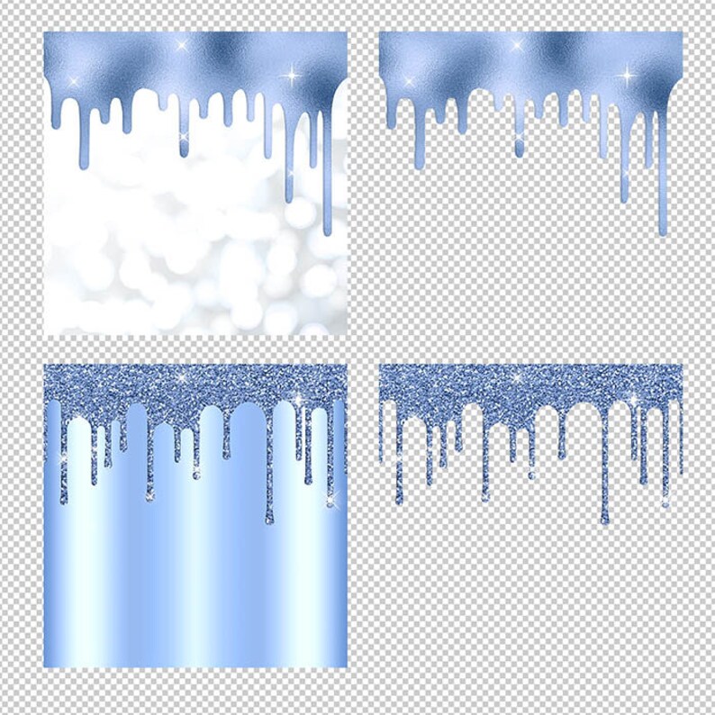 Blue and Glitter Drips Backgrounds & PNG Transparent Images | Etsy