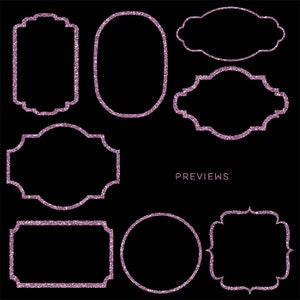 Glittery Frames 1 Lilac Sparkly Glitter - 14 PNG Transparent Images ...