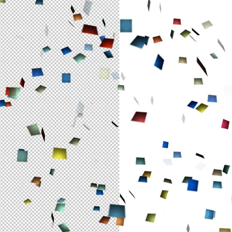 Colorful Confetti Overlays Clip Art 6 PNG Transparent Overlays - Etsy