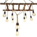 Rustic Ladder Pendant Light Fixture Wooden Farmhouse Chandelier for ...