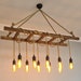 Farmhouse Wooden Ladder Pendant Chandelier, Rustic Wood Light Fixure ...